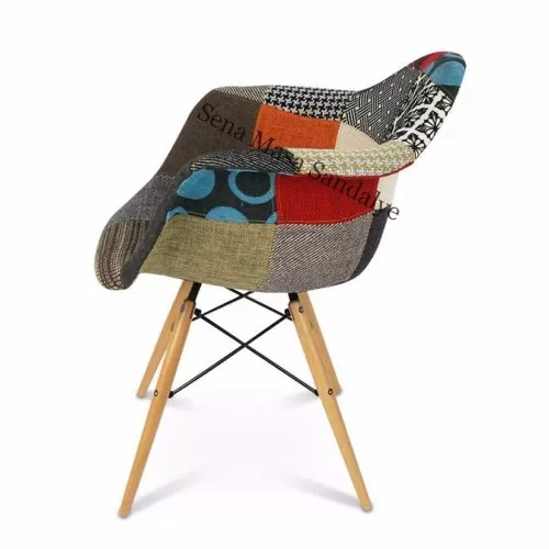 Abb02 Kollu Ahşap Sandalye Patchwork